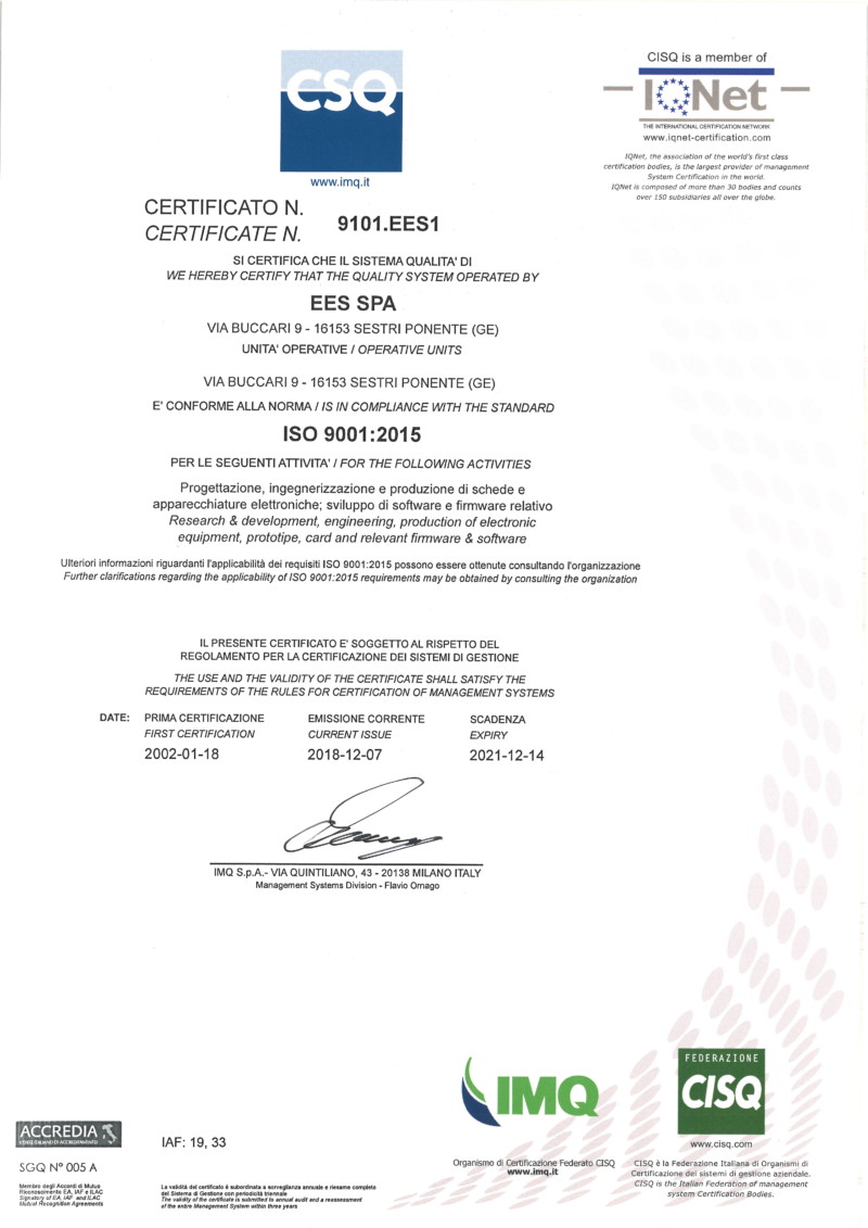 CSQ - 9101.EES - ISO 9001_2015 - Electronic Engineering Service
